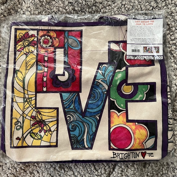 Brighton | Bags | Nwt Brighton Love Groove Canvas Tote | Poshmark